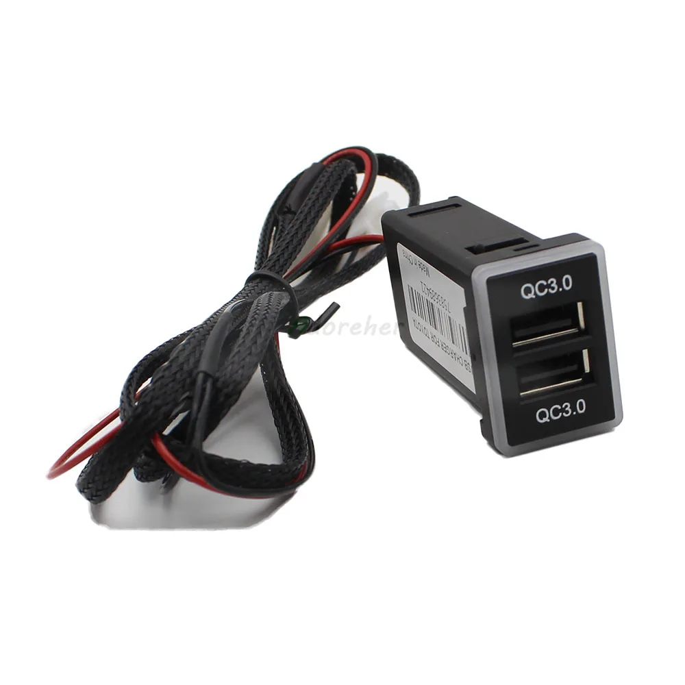 Car-Dual-QC3-0-Car-USB-Port-Fast-Charger-USB-Power-Supply-Adapter-with ...