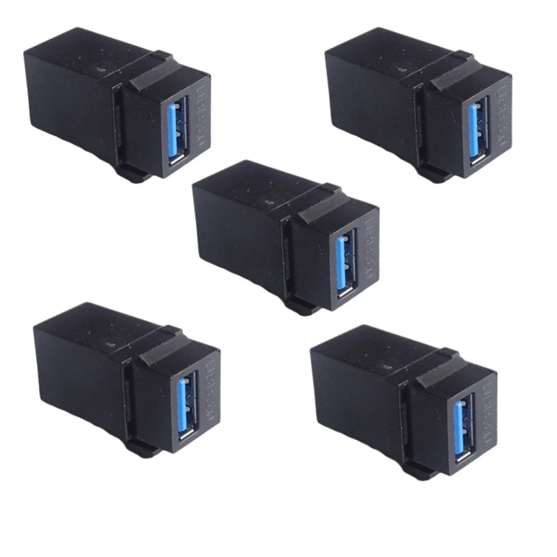 5-piece-USB3-0-straight-head-female-to-female-connector-with-buckle ...