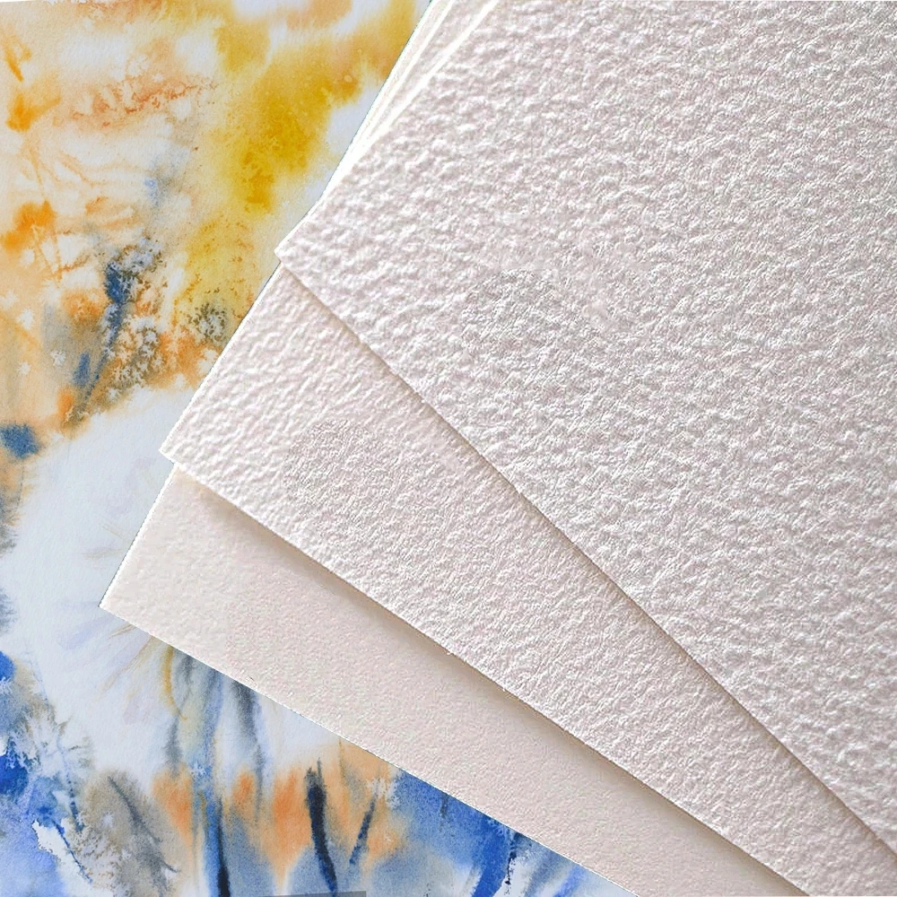 12Sheets-300g-Watercolor-Paper-Pure-Cotton-Pulp-Thickened-Coarse-Medium ...