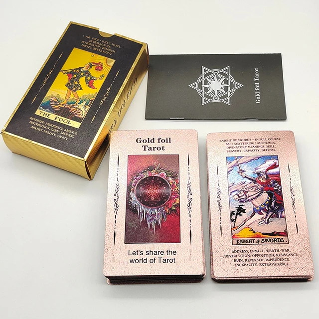 Cost Worthy Luxe Gold Foil Tarot Deck With Nice Plastic Package Board ...