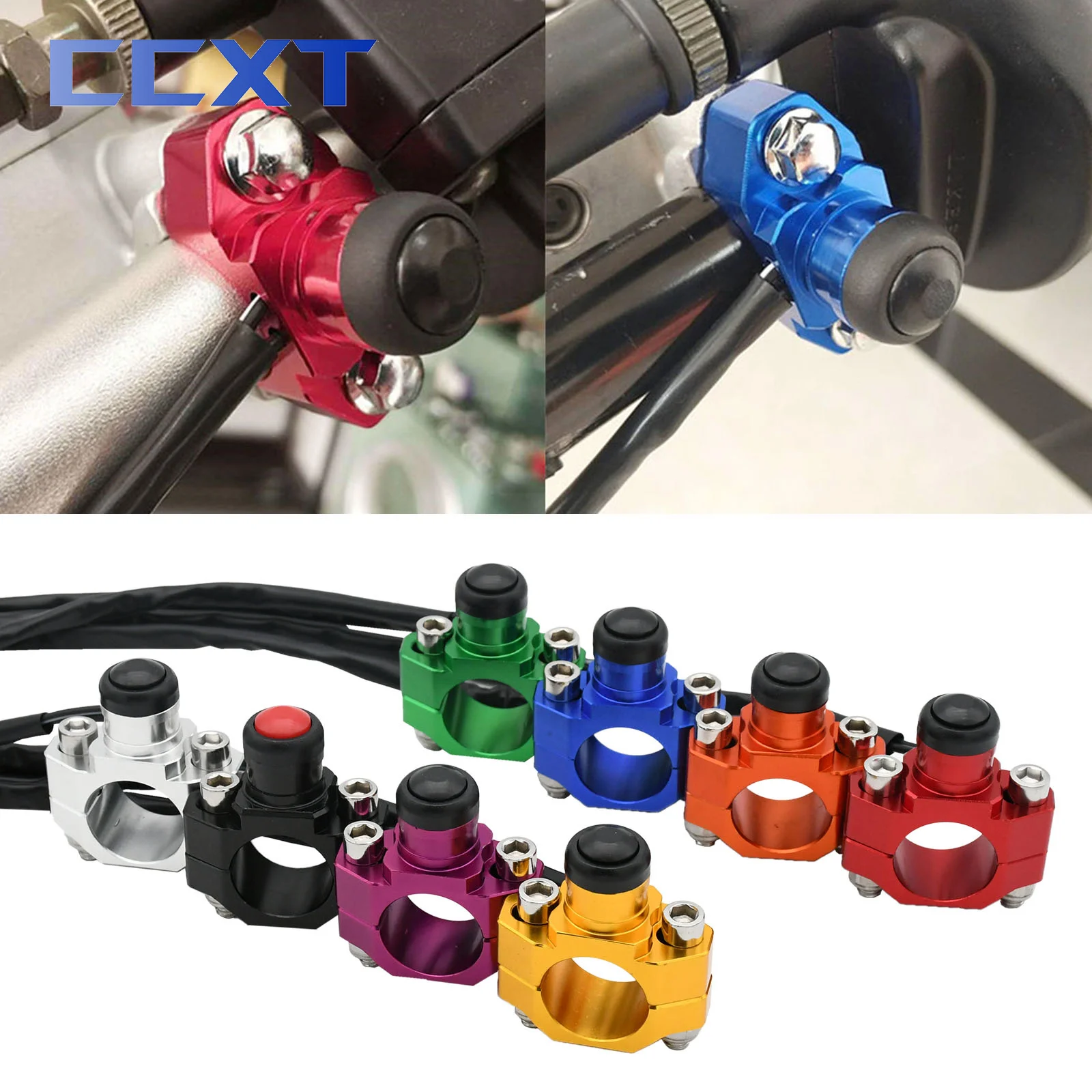 CNC-Universal-Motorcycle-Engine-Stop-Start-Kill-Switch-Momentary-Push ...