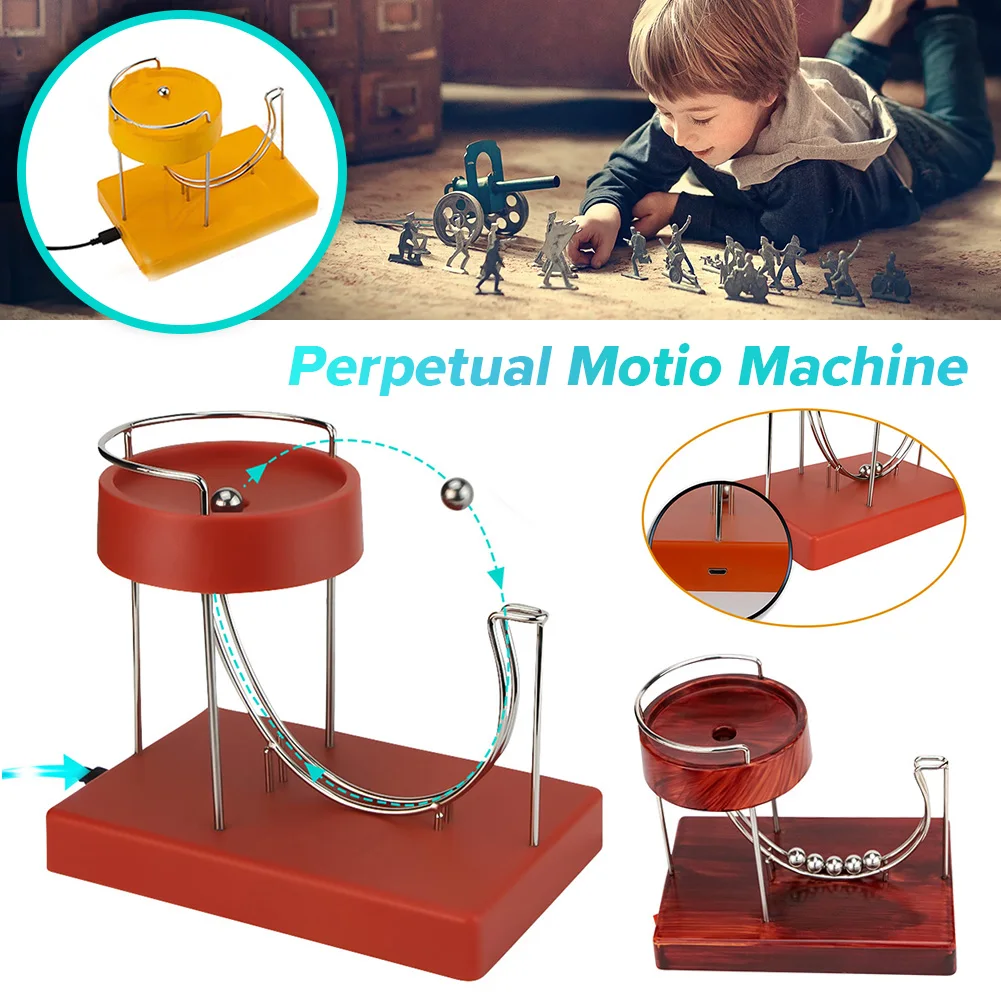 Perpetual Motion Machine Kinetic Art Rolling Ball Perpetual Marble ...