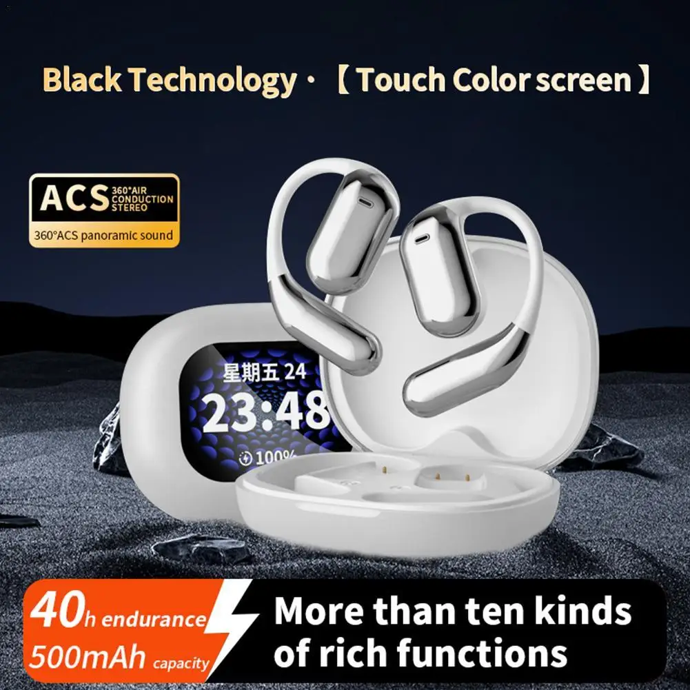 Q16Pro-Intelligent-Touch-Screen-Open-Bluetooth-5-4-Earphones-Wireless ...