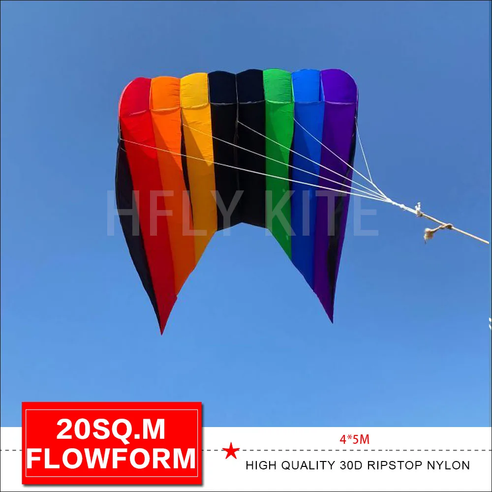 NEW ARRIVAL 20SQ.M FLOWFORM KITE SOFT INFLATABLE PILOT RIPSTOP NYLON ...