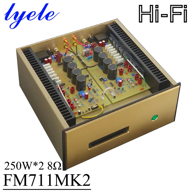 Lyele 오디오 재 새겨진 Fm711 Mk2 Hifi 오디오 증폭기 XLR 입력 순수한 포스트 레벨 고성능 증폭기 250w ...