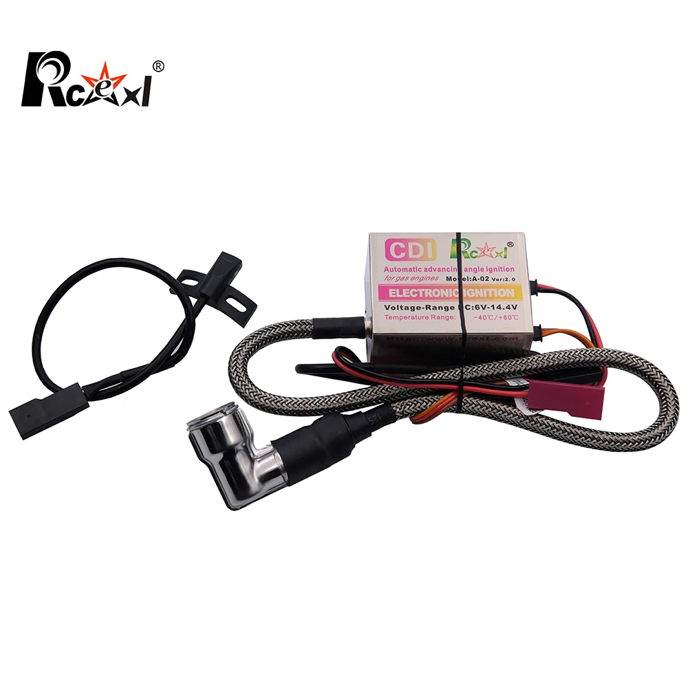 Rcexl Single Ignition CDI CM6-10mm 90 DegreeSpark Plug Special for DLE ...
