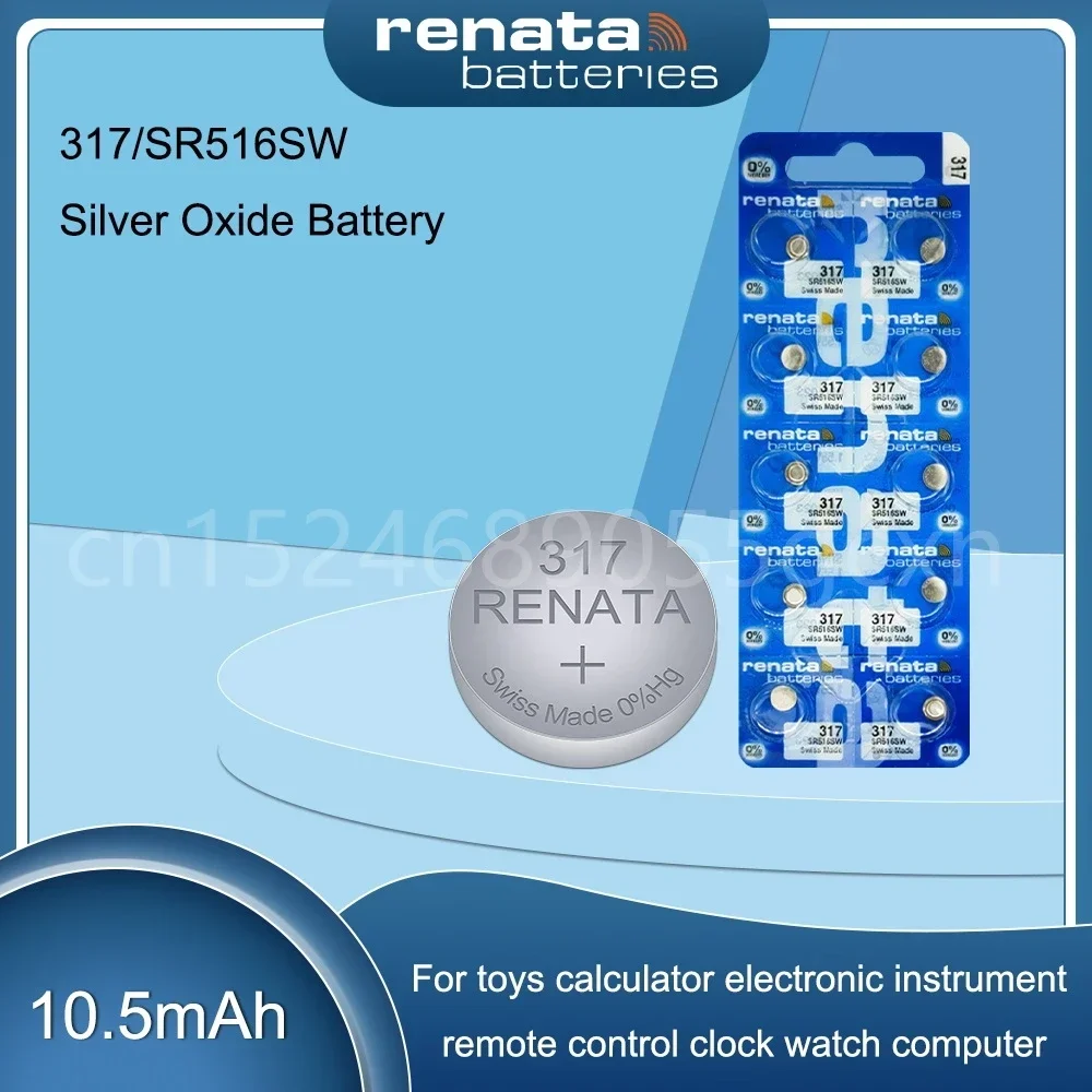 Original-Renata-317-SR516SW-D317-V317-SR62-1-55V-Silver-Oxide-Watch ...