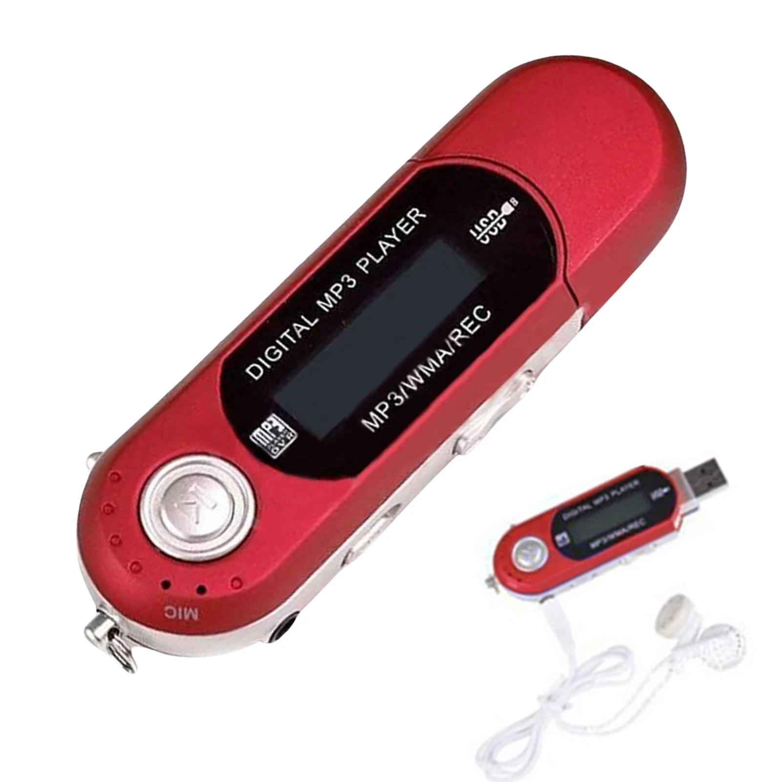 LECTEUR MP3,Red 4G--Lecteur de musique MP3 Portable, Mini écran LCD, prise directe USB, haute ...