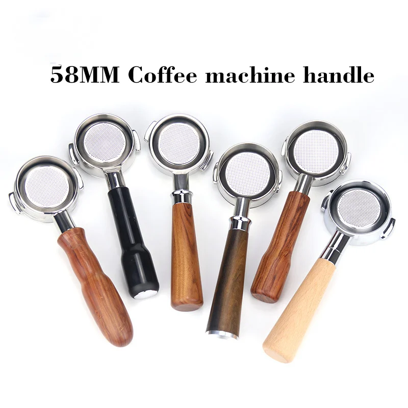 58MM Stainless Steel Double Ear Coffee Machine Handle Bottomless ...