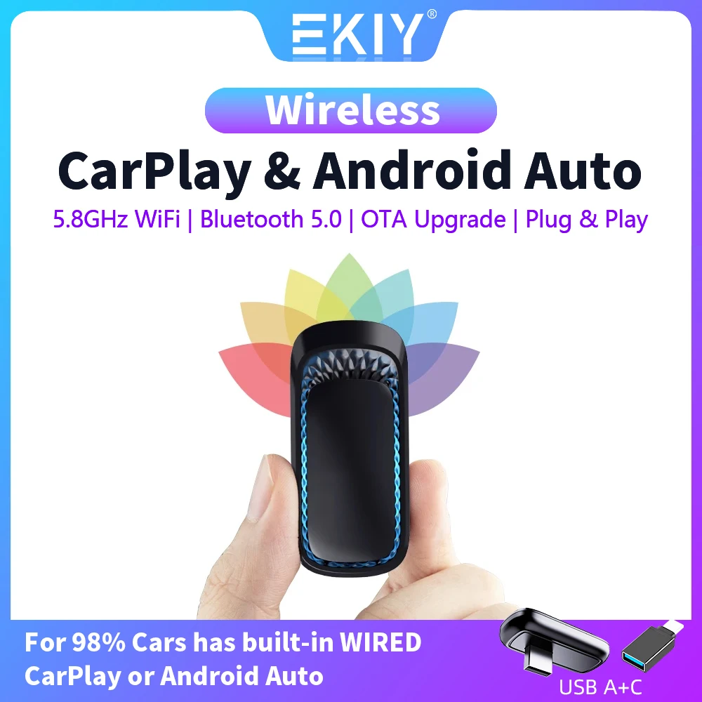 EKIY-2in1-RGB-Wireless-CarPlay-Dongle-Mini-A2A-Box-Wireless-Android ...