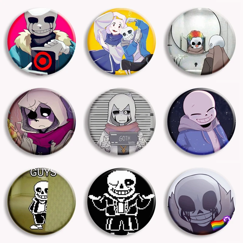 Decoraci-n-de-Anime-Cosplay-Undertale-Sans-Button-Pin-Game-Undertale ...