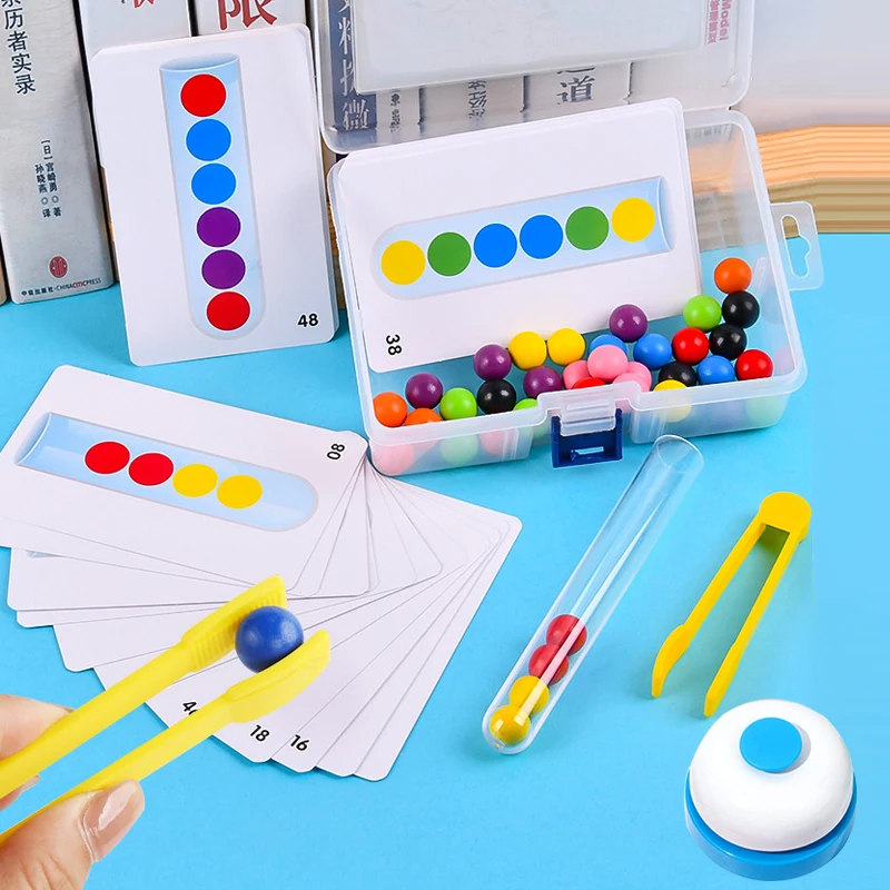 New-Clip-Beads-Test-Tube-Toy-Fine-Motor-Sorting-Set-Kids-Educational ...