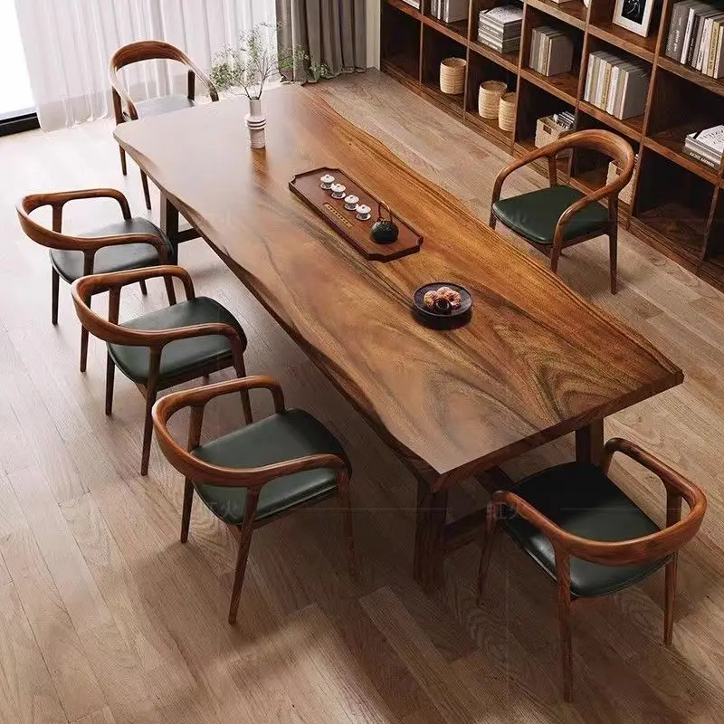 Walnut-wood-tea-table-large-board-solid-wood-tea-brewing-table-high-end ...