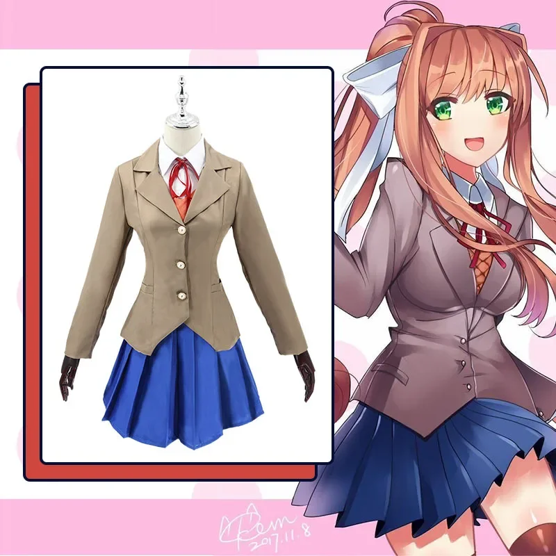 2021-Sayori-Yuri-Natsuki-Monika-Cosplay-Costume-Doki-Literature-Club ...