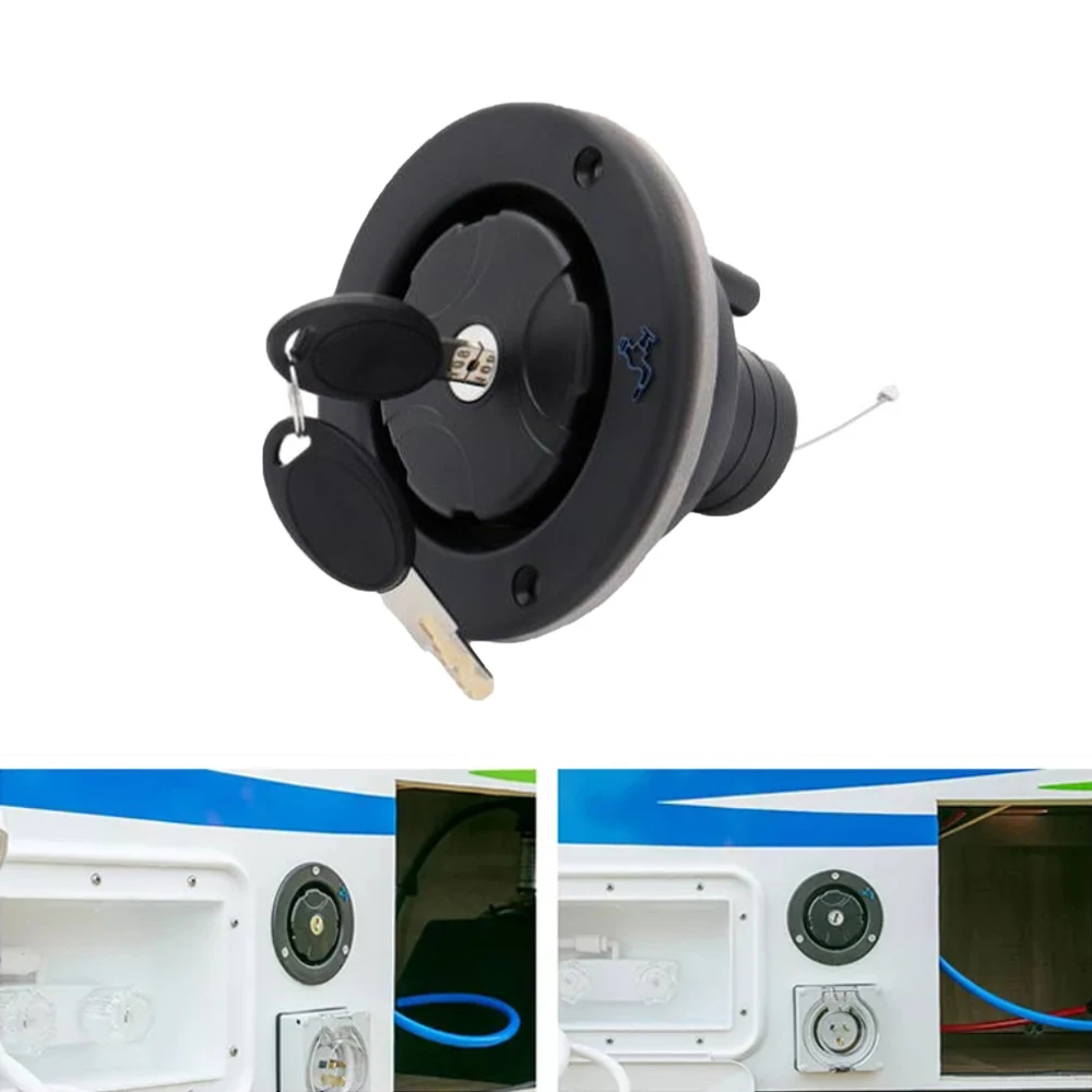 Universal-RV-Caravan-Locking-Water-Filler-Cap-With-Two-Keys-Black ...