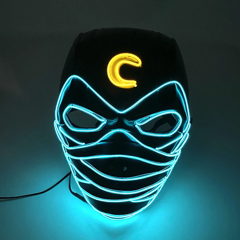 New-Design-Super-Hero-full-face-Moon-mask-Anime-Cosplay-Knight-Led ...
