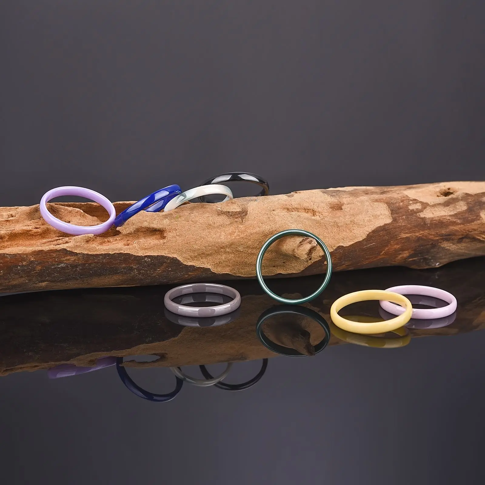 9-Color-Ceramic-Ring-Smooth-Slender-Circular-Rings-For-Women-Men-Simple ...