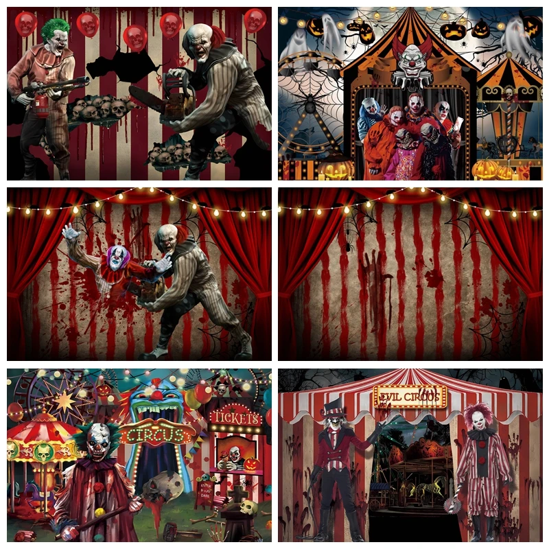 Halloween-Evil-Clown-Backdrop-Horror-Scary-Circus-Carnival-Kids ...
