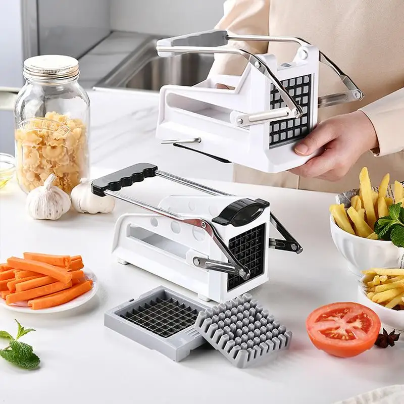 French-Fry-Cutter-For-Potatoes-Hand-Push-Slicer-For-French-Fries-Heavy ...