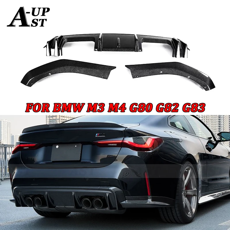 Carbon-Fiber-3D-Style-Back-Lip-For-BMW-M3-M4-G80-G82-G83-Rear-Bumper ...