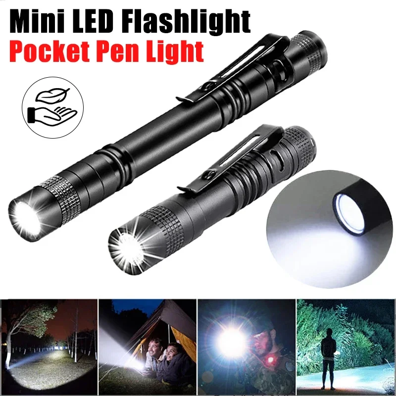 Mini Portable LED Pen Light Pocket Ultra Bright High Lumens Handheld ...