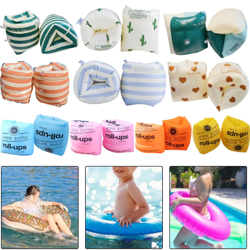 Swim-Arm-Bands-Swim-Training-Aid-Summer-Swim-Float-Sleeves-Tube-Armlets ...