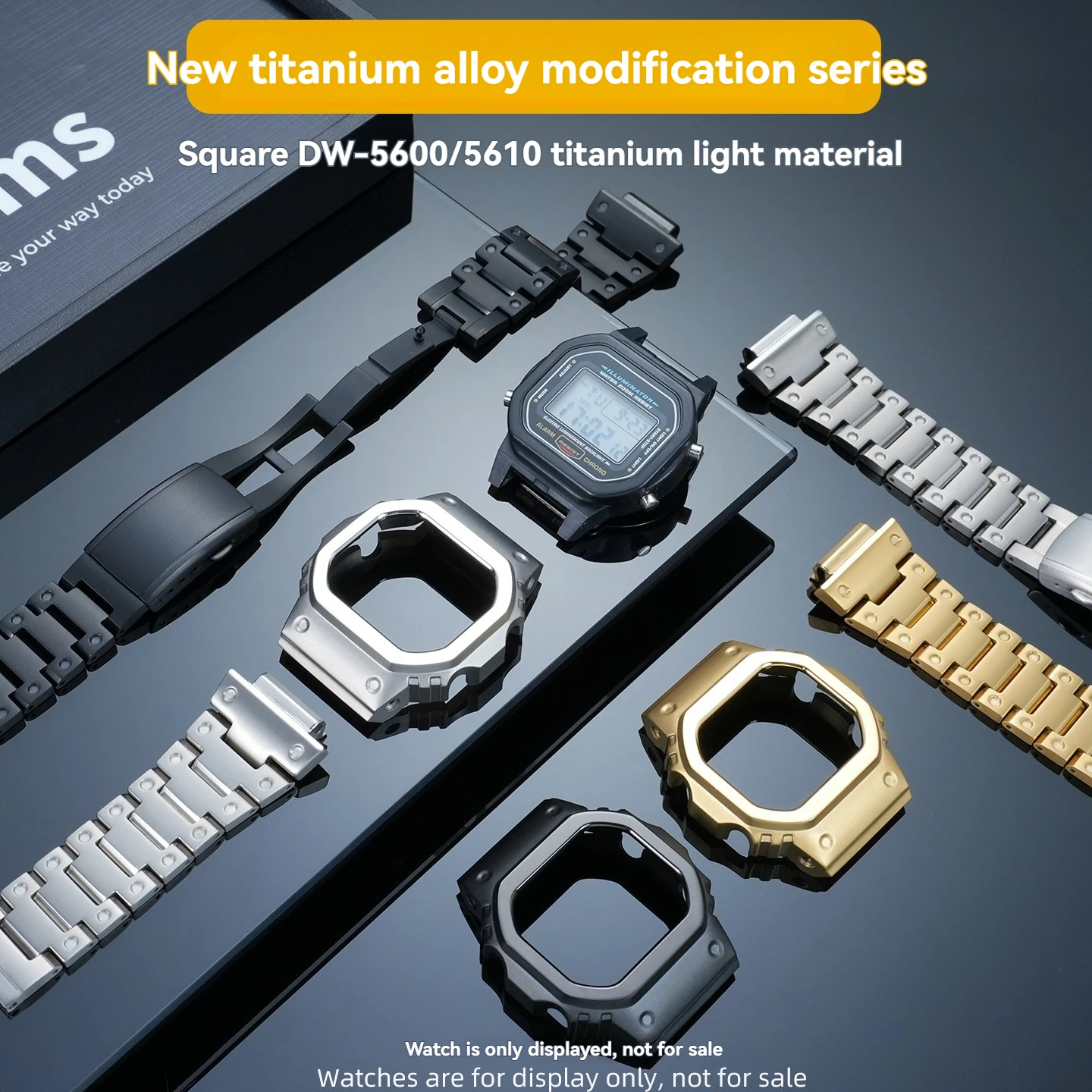 GWM-5610 DW-5600 Titanium Bracelet and Case Full Titanium Upgrade Kit ...
