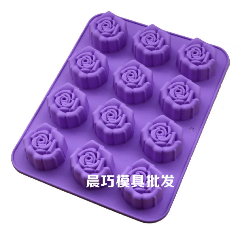 Oven-Microwave-Cake-Mold-Edible-Silicon-Handmade-Soap-Mould-12-even ...