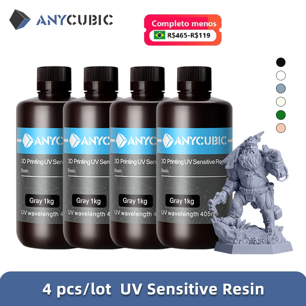 ANYCUBIC-4pcs-lot-405nm-UV-Resin-For-LCD-3D-Printer-Liquid-Photopolymer ...