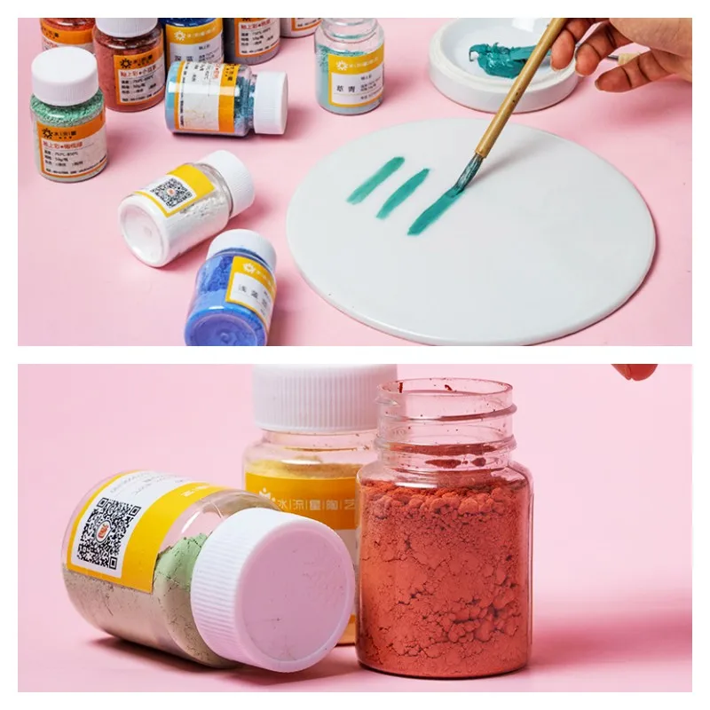50g/bottle Low Temperature Pottery Glaze Firing 750-850degrees Ceramic ...