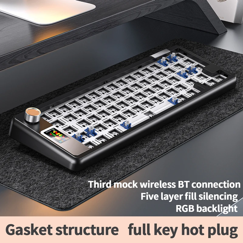 Kit de teclado mecânico para jogos 2.4G sem fio Bluetooth layout Junta ...