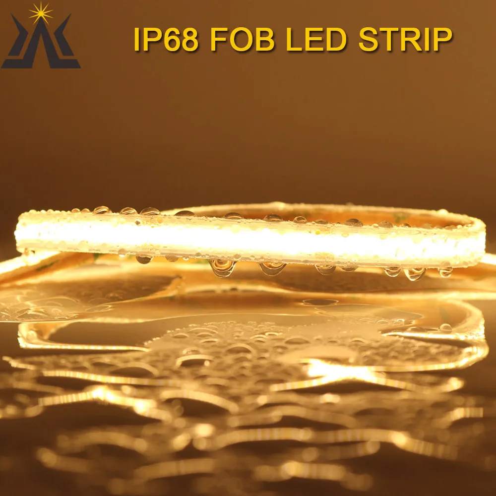 Waterproof IP68 COB LED Strips Flexible Light Bar FOB LED Tape 12V 24V ...