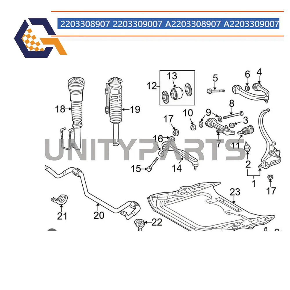 1Pcs Front Lower Control Arm For Mercedes Benz S-Class W220 S280 S320 ...