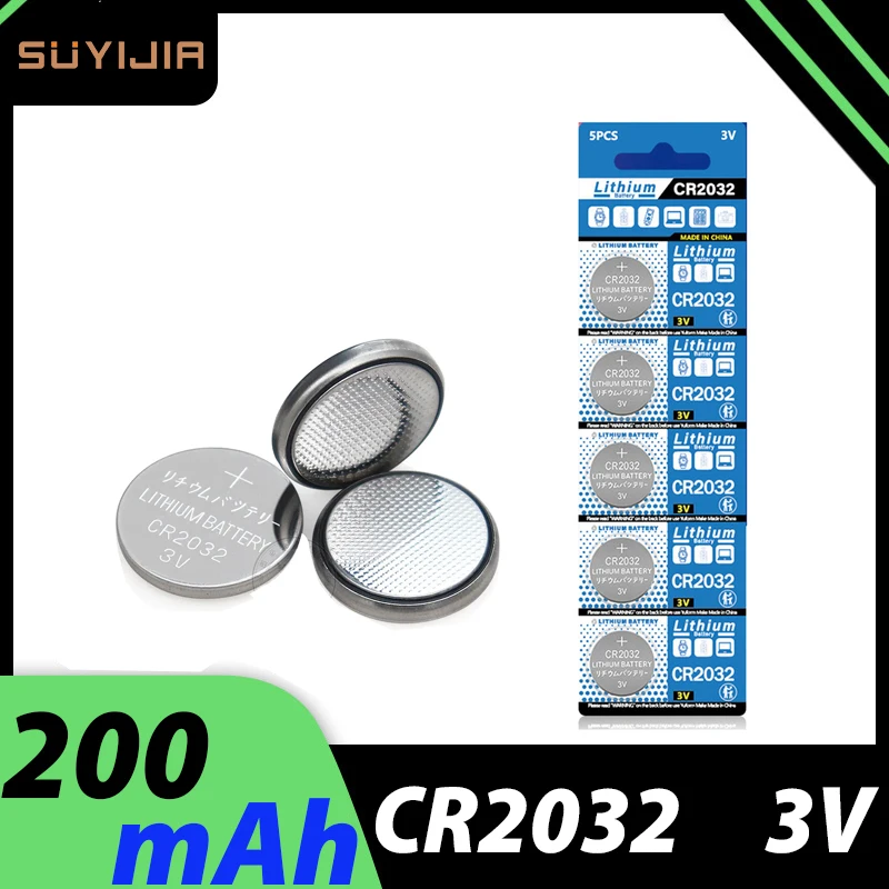 10-20PCS-200mAh-CR2032-Button-Battery-CR-2032-5004LC-DL2032-3V-Alkaline ...