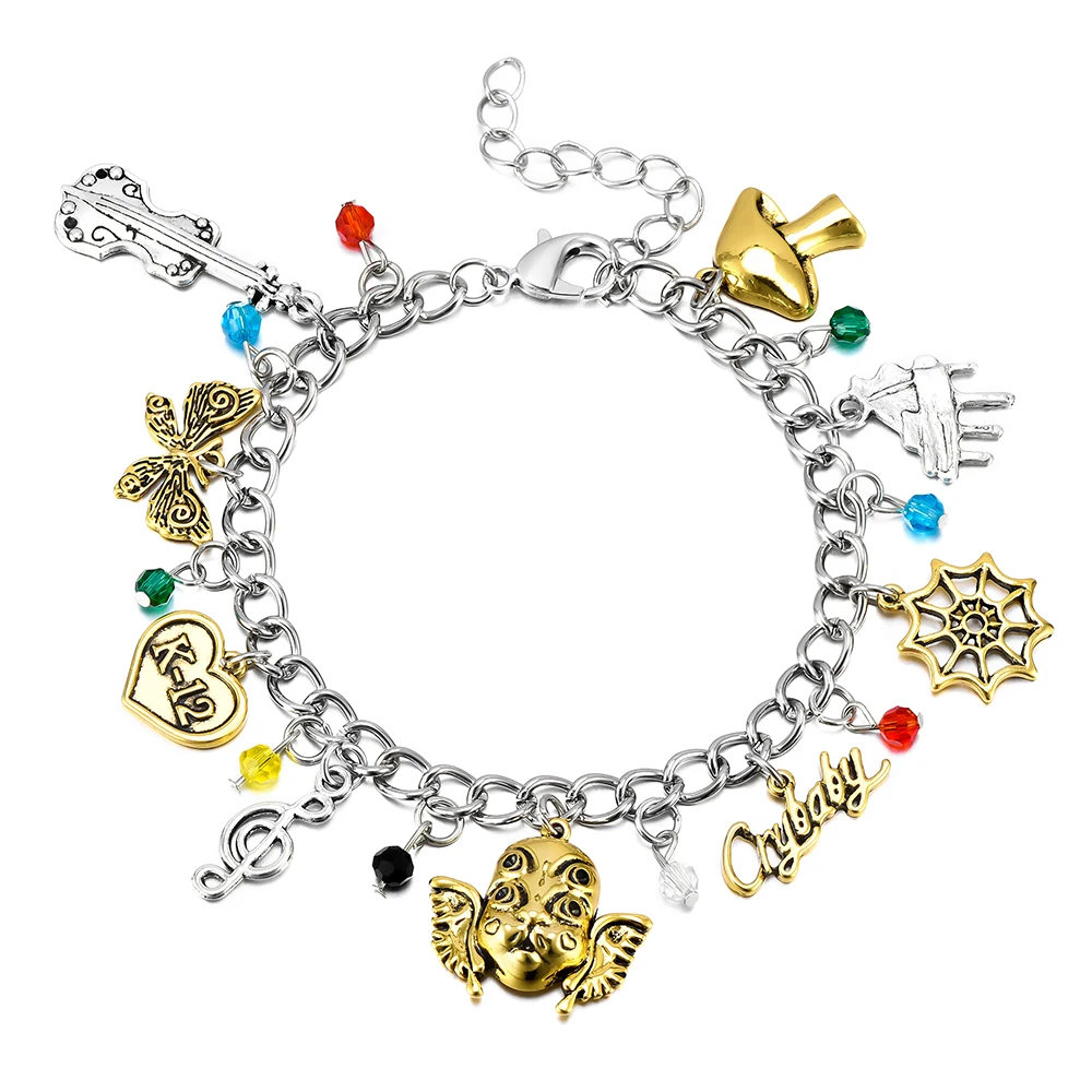 Cry-Baby-Anime-Movie-Charm-Bracelet-Many-Pendants-Dangle-Chain-Bangle ...