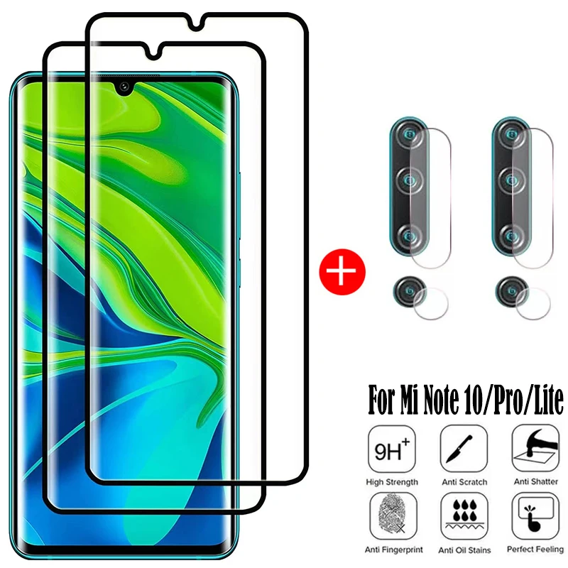 For Xiaomi Mi Note 10 Lite Glass Mi Note 10 Pro Tempered Glass Full ...