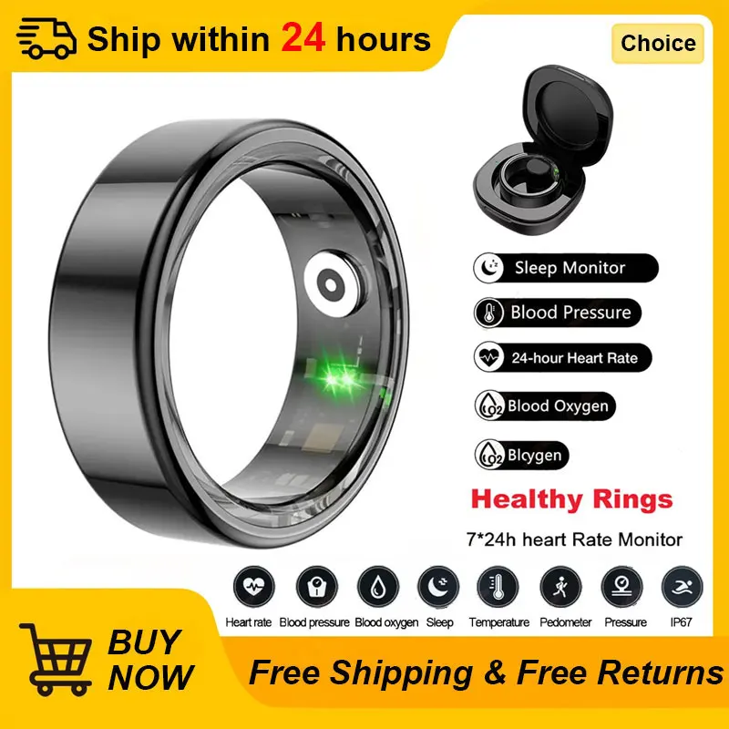 Fashion-R02-Smart-Ring-Fitness-Tracker-Ring-IP68-Waterproof-Health ...
