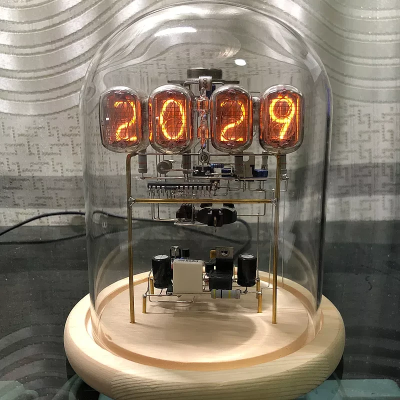Light Emitting Tube Clock Retro Desktop Ornament with Remote Control ...