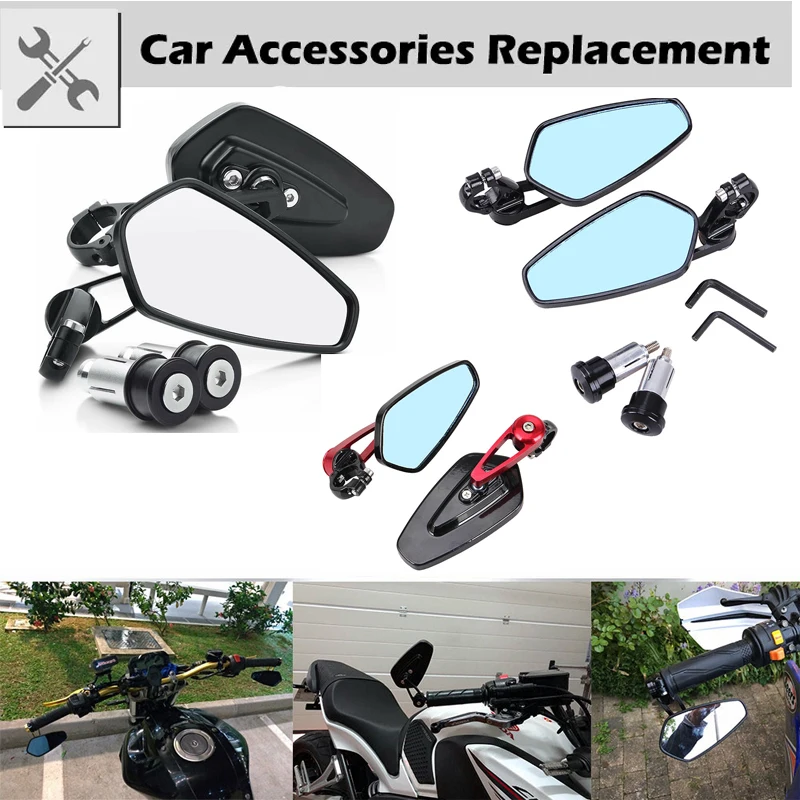 Rhyming-2pcs-set-Universal-Motorcycle-Rearview-Mirrors-Cover-360-Degree ...
