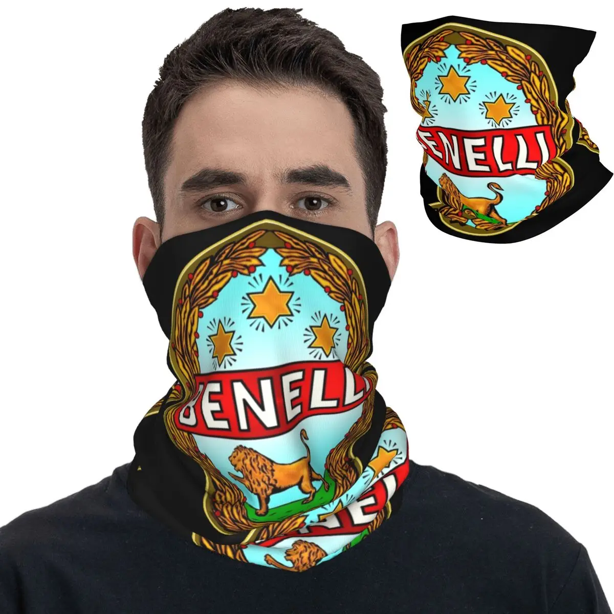 Benelli-Vintage-Motorcycles-Italy-Bandana-Neck-Gaiter-Printed-Magic ...