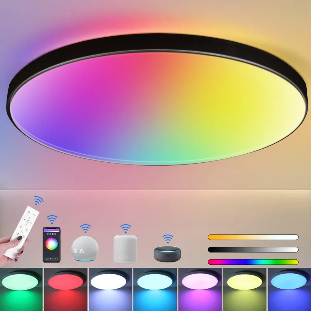 Smart-Ceiling-Lamps-Home-appliance-110V-220V-24W-RGB-WIFI-Control-Party ...