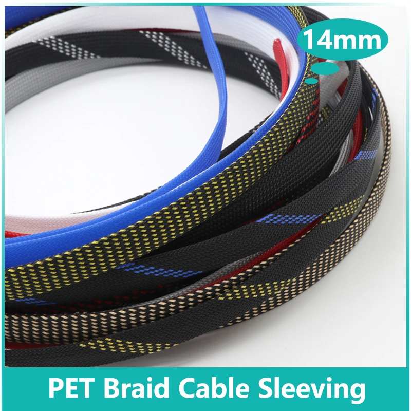 1-50M-PET-Expandable-Cable-Sleeve-14mm-Tight-Braided-High-Density ...