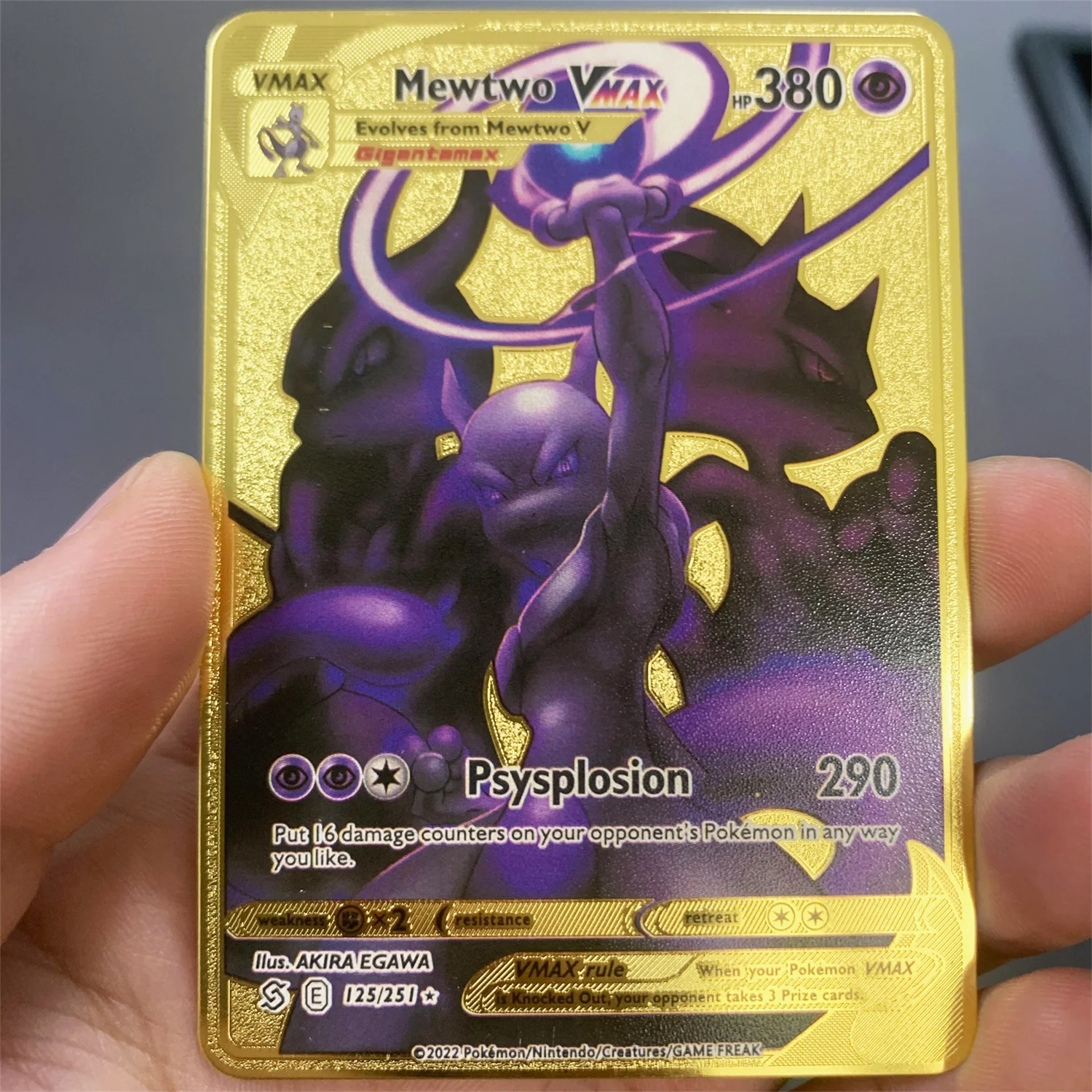 Newest metal Cards English Golden 10000 Arceus Rainbow Vmax Koraidon ...