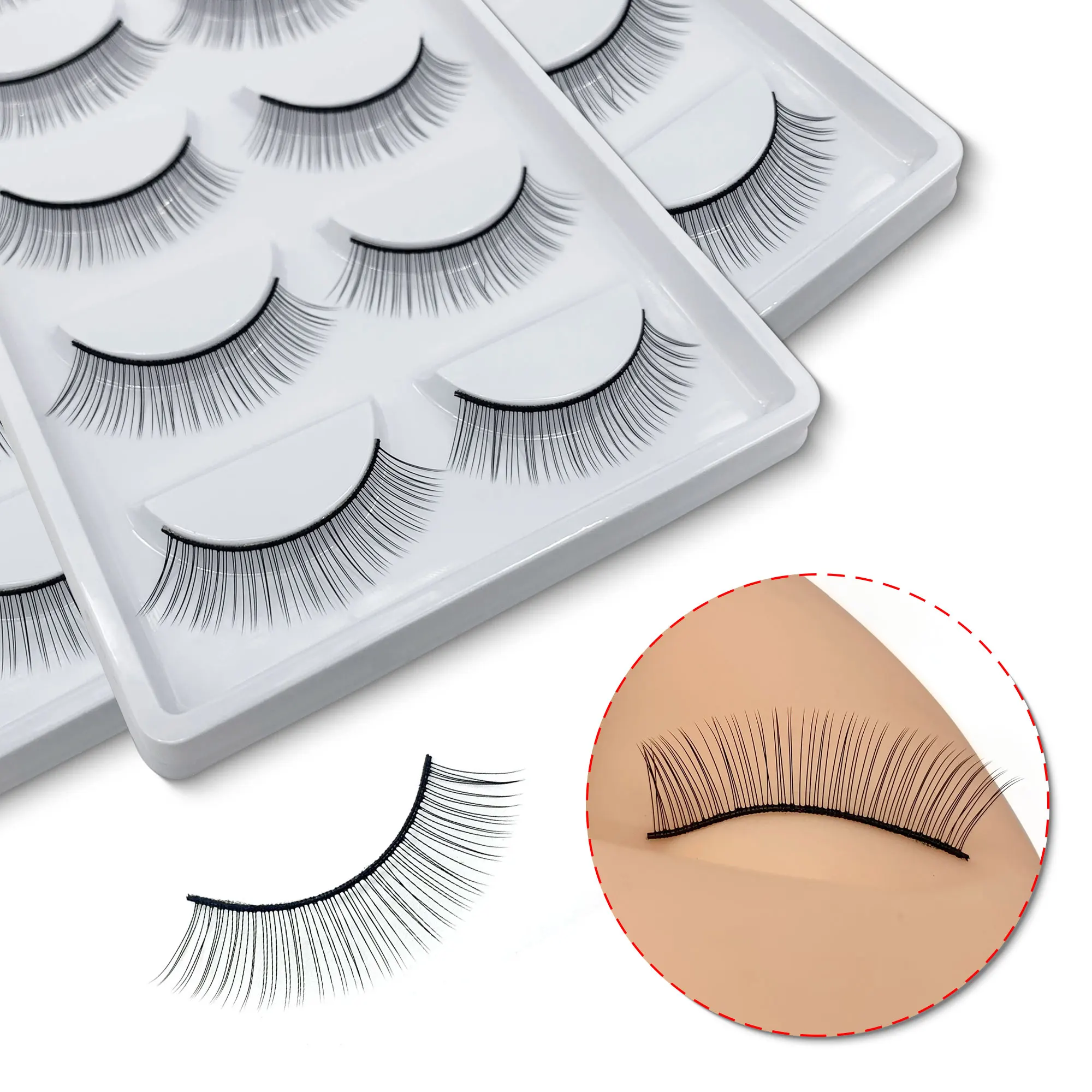 10Boxes-Training-Lashes-Beginner-False-Eyelashes-Practice-Mink-Lashes-Strip-Individual-Lashes ...