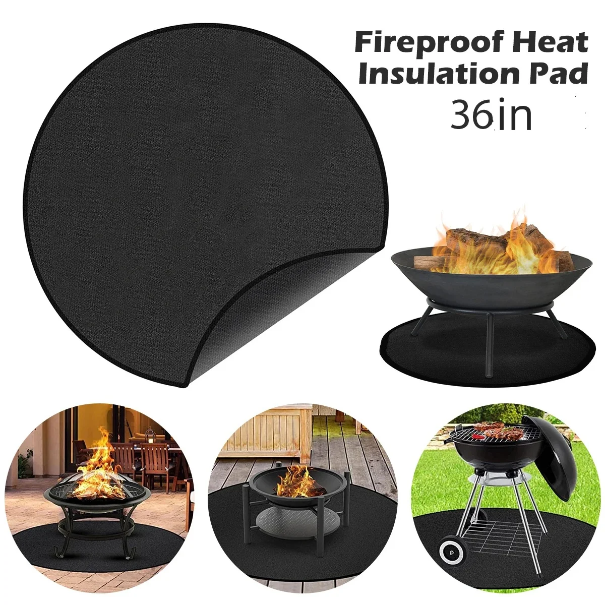 Fire-Pit-Mat-Blcak-Round-Stove-Fire-Mat-Fireproof-3Layered-Thicken ...