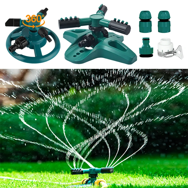 360-Degree-Rotating-Automatic-Garden-Lawn-Sprinklers-Water-System-Quick ...