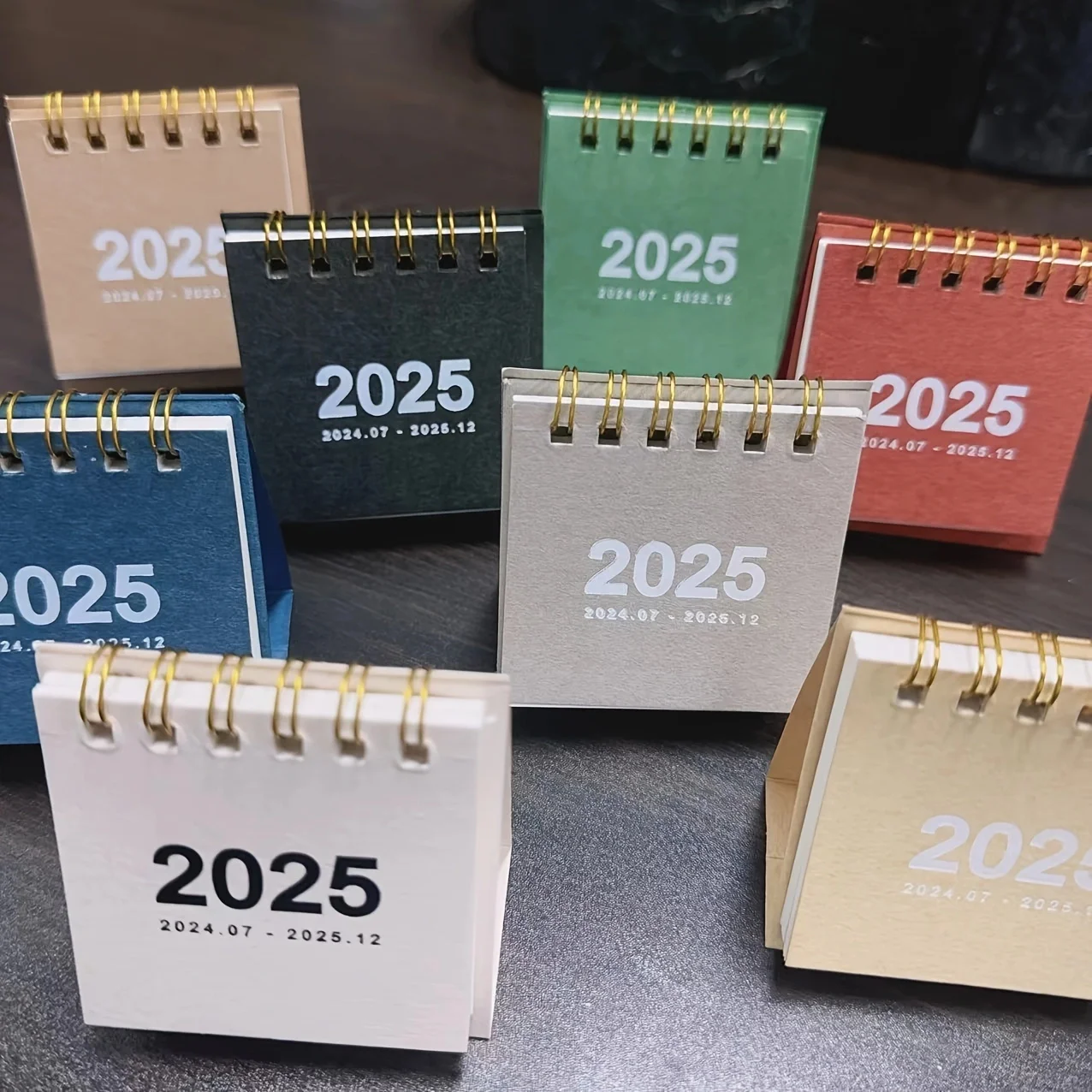 2024-2025-Simple-solid-color-Mini-Desktop-Paper-Calendar-Dual-Daily ...