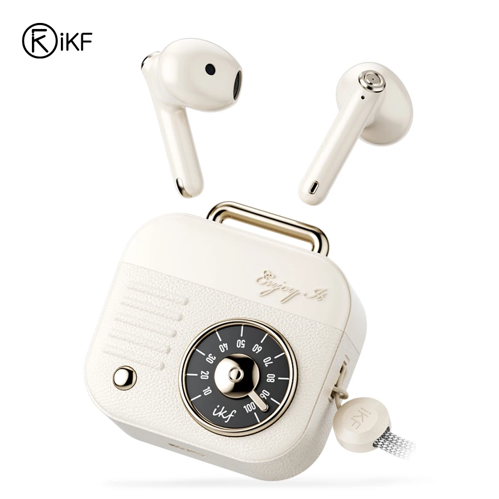 iKF-Retro-Air-Wireless-Earbuds-Semi-in-ear-Retro-Earphones-Bass-Bulti ...