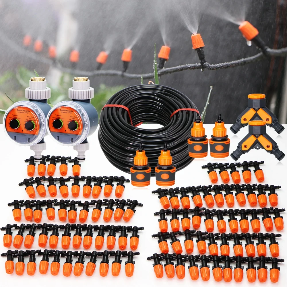 10-50M Orange Adjustable Misting Waterng System Automatic Garden ...