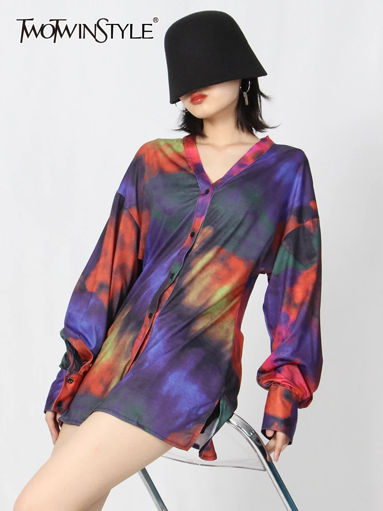 TWOTWINSTYLE-gev-ek-Mini-elbise-kad-n-V-boyun-uzun-kollu-y-ksek-bel ...